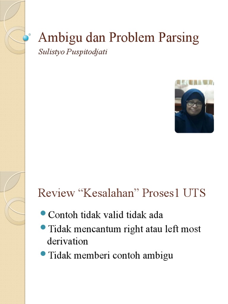 04 Ambigu Dan Problem Parsing | PDF | Parsing | Language Mechanics