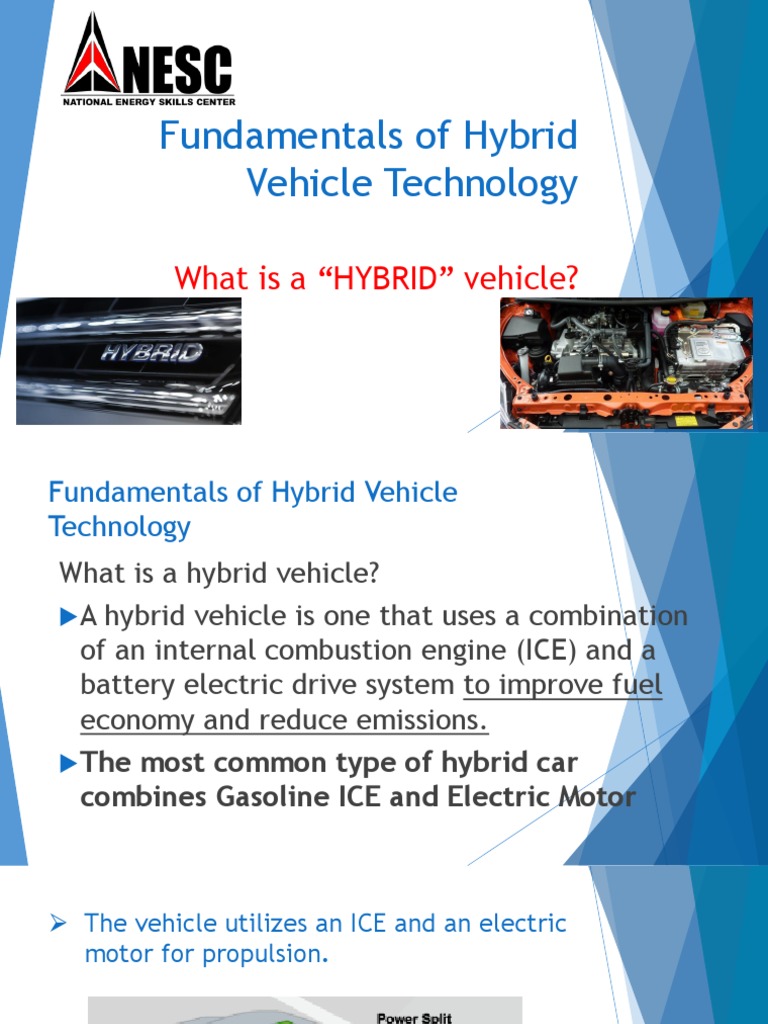 Fundamentals of Hybrid Vehicle Technology | PDF | Electric Motor ...