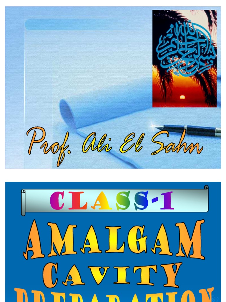 Amalgam Cavity Preparation Class 1 | PDF | Tooth Enamel | Animal Anatomy