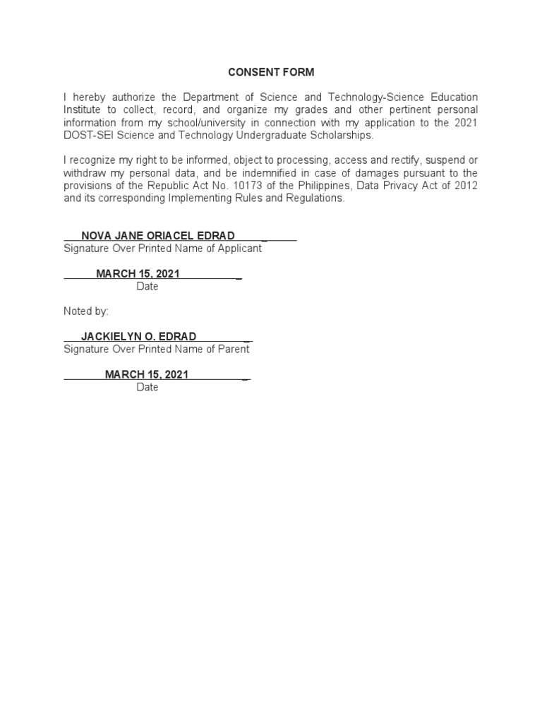 Consent Form | PDF