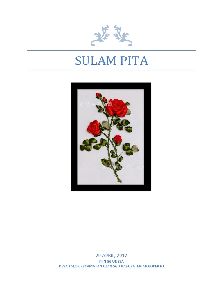 Panduan Sulam Pita Lengkap | PDF | Griya & Taman | Seni