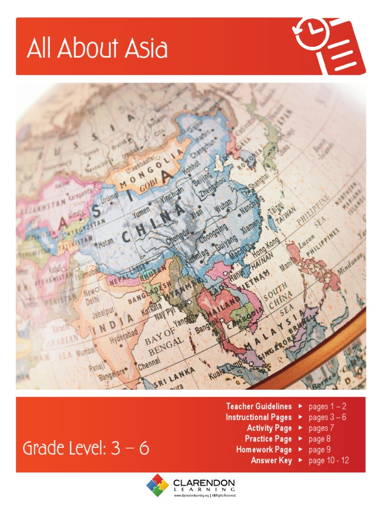 All About Asia: Grade Level: 3 - 6 | PDF | Asia | Rain