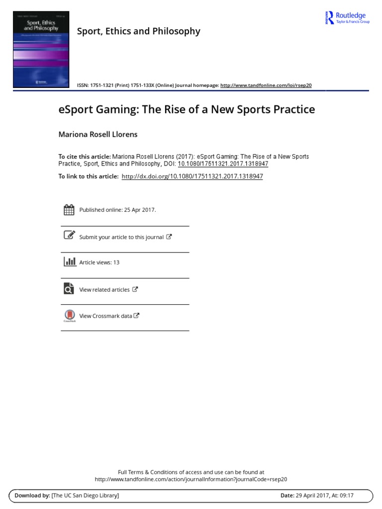 Esport Gaming - The Rise of A New Sports Practice | PDF | Sports