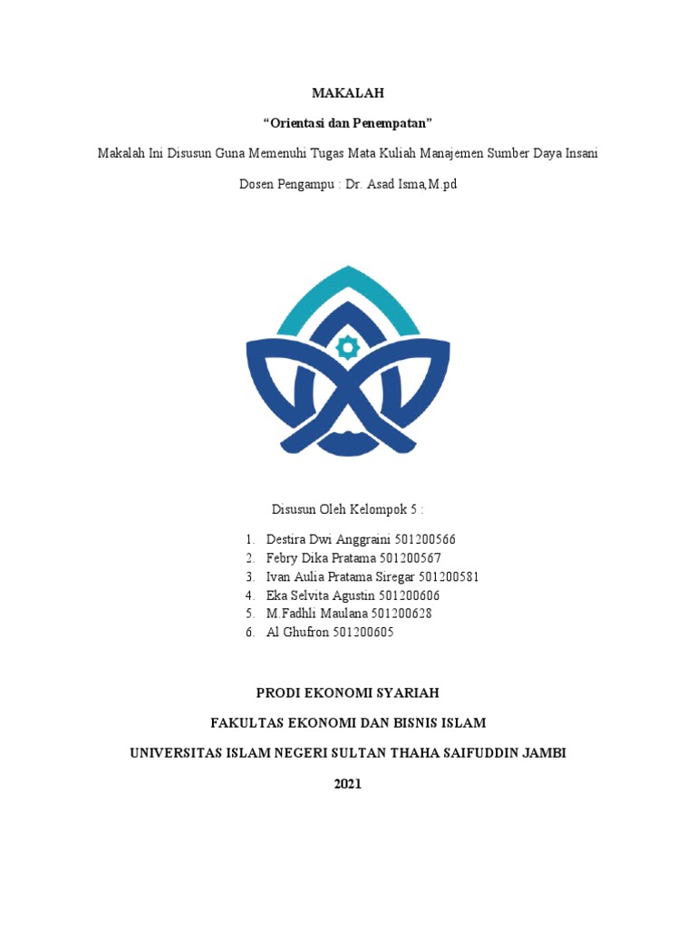 Makalah Orientasi Dan Penempatan MSDI | PDF