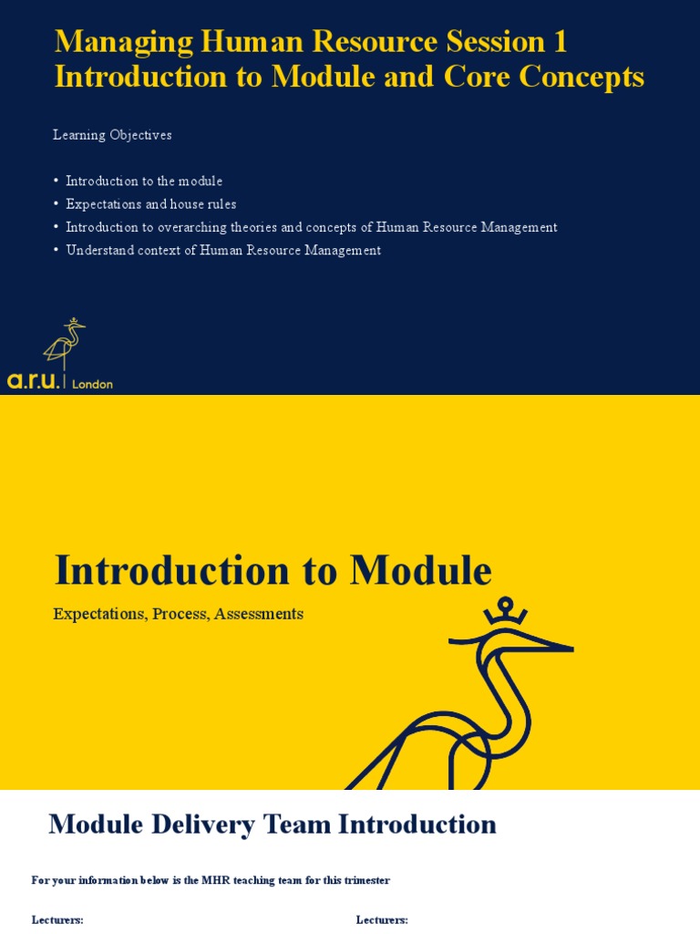 MHR Session 1 Introduction To Module History and Core HRM Concepts | PDF | Human Resource ...