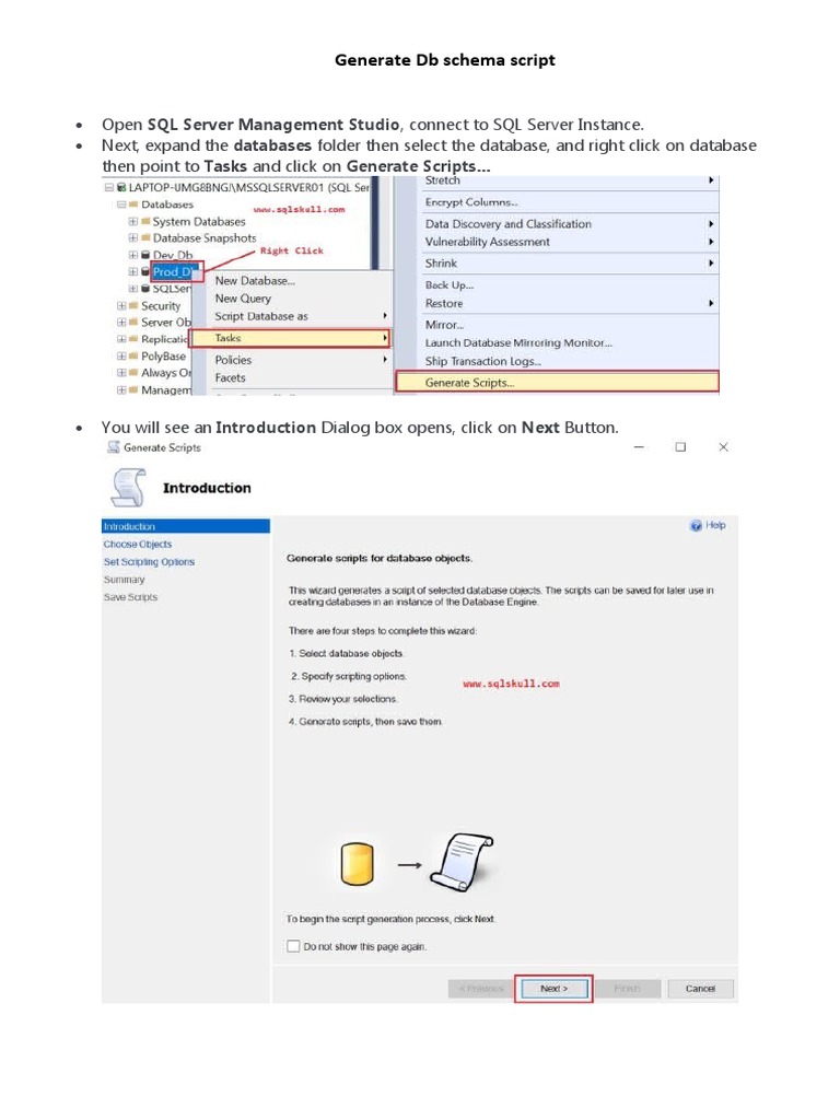 How To Genrate DB Schema | Download Free PDF | Databases | Microsoft ...