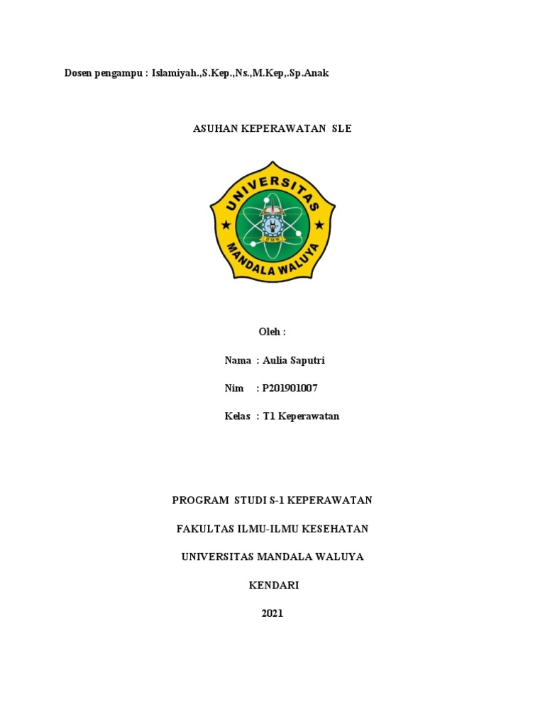 Uts Kep Anak Askep Sle (Lupus) | PDF