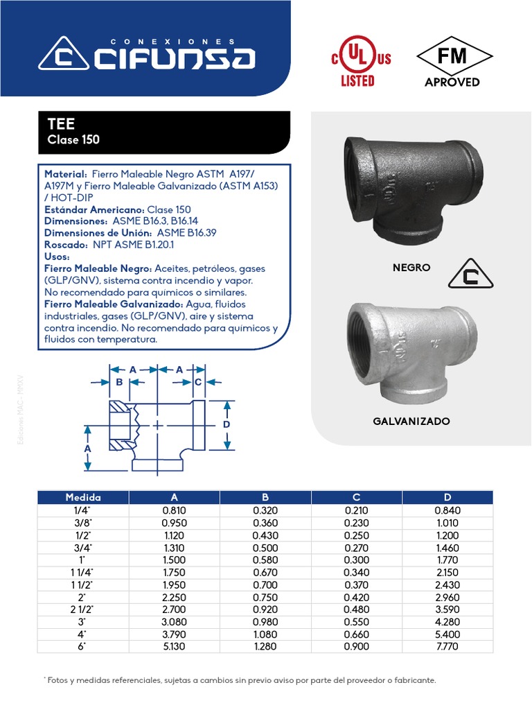 Tee Galv Rosca NPT | PDF