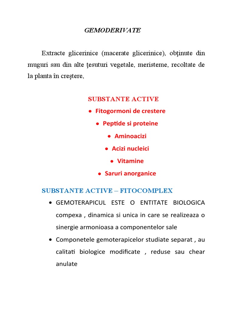 GEMODERIVATE Detaliat | PDF