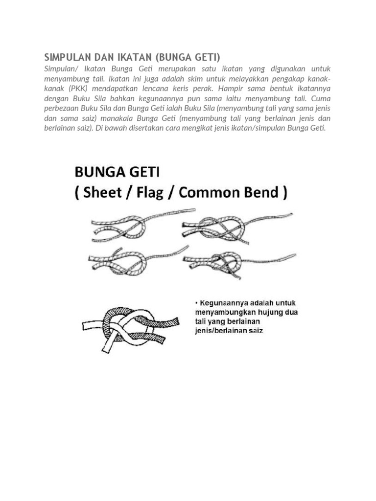 Simpulan Dan Ikatan (Bunga Geti) | PDF