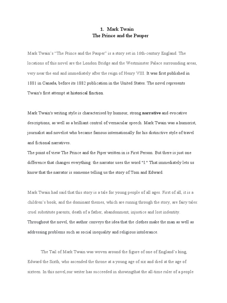 A Tale of Two Boys: Mark Twain's Classic Novel Explores Social Class ...