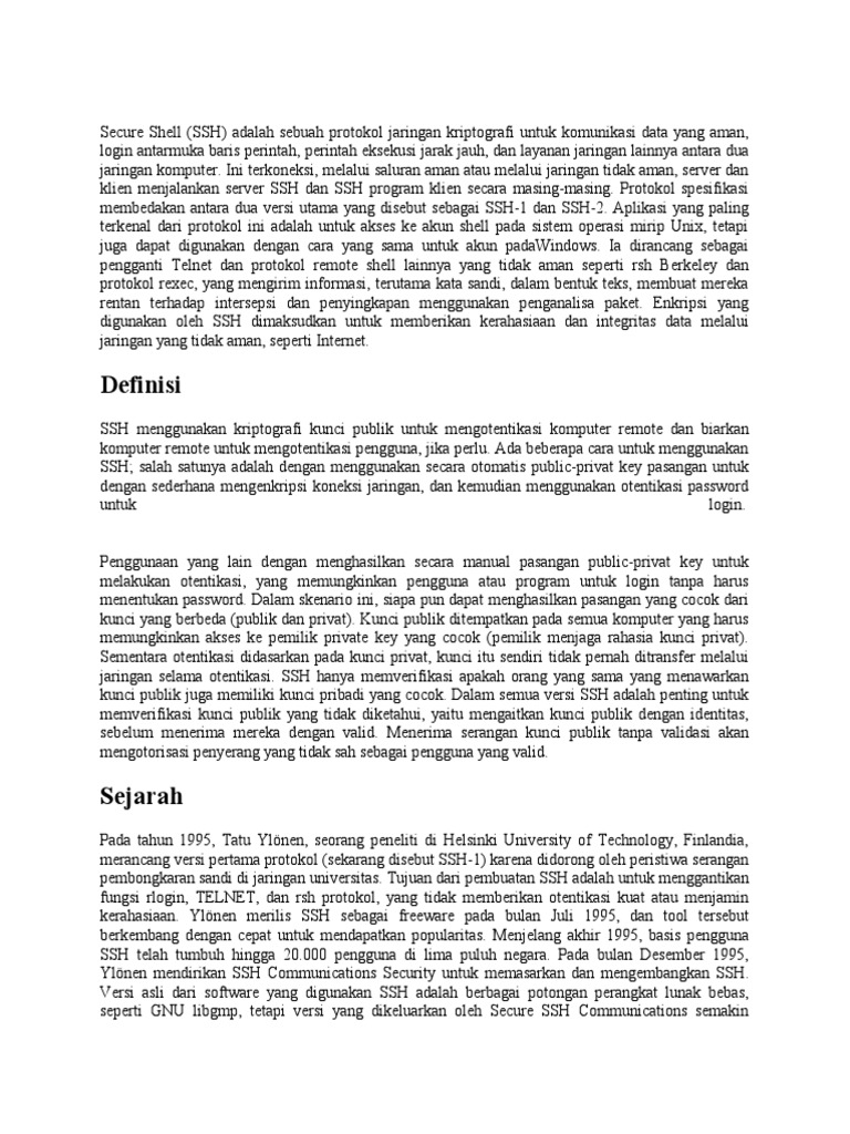 Makalah SSH | PDF