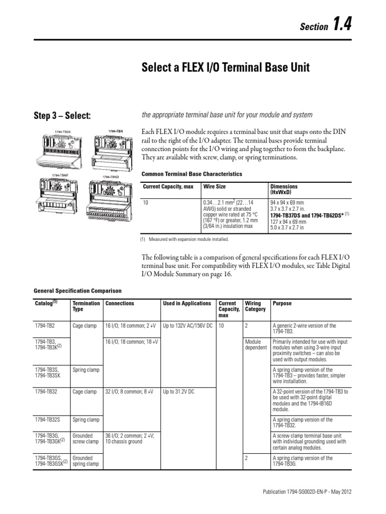 Flex I-O Terminal Base Units | PDF | Alternating Current | Fuse ...