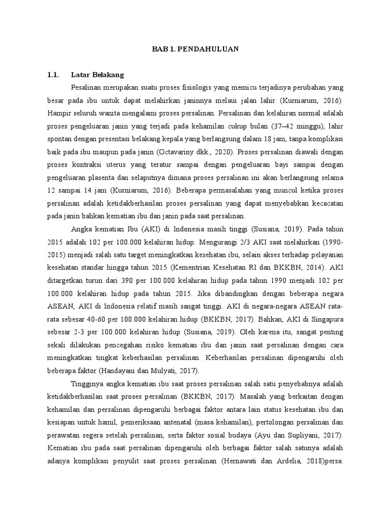 BAB 1 - Latar Belakang | PDF