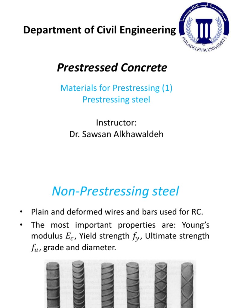Materials For Prestressing (1) Prestressing Steel | PDF | Strength Of ...