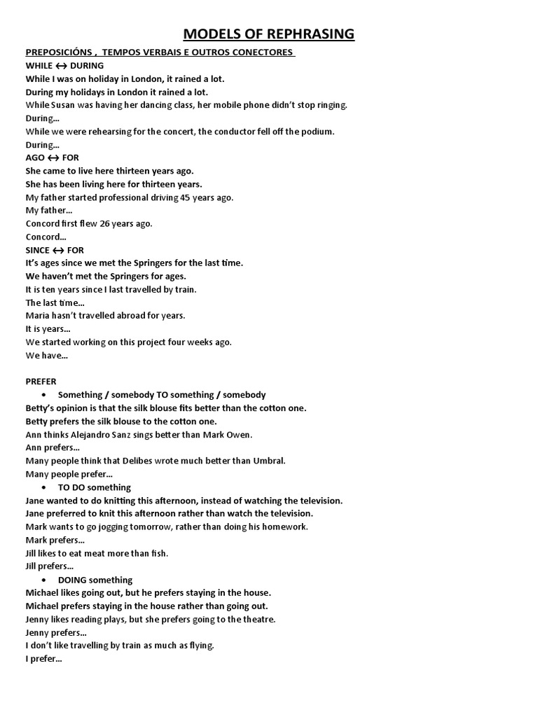 How To Write A Rephrasing | PDF