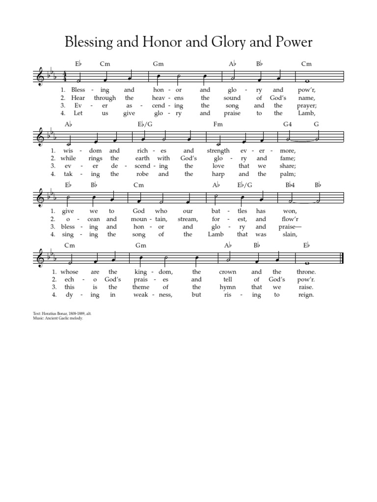 Blessing and Honor | PDF