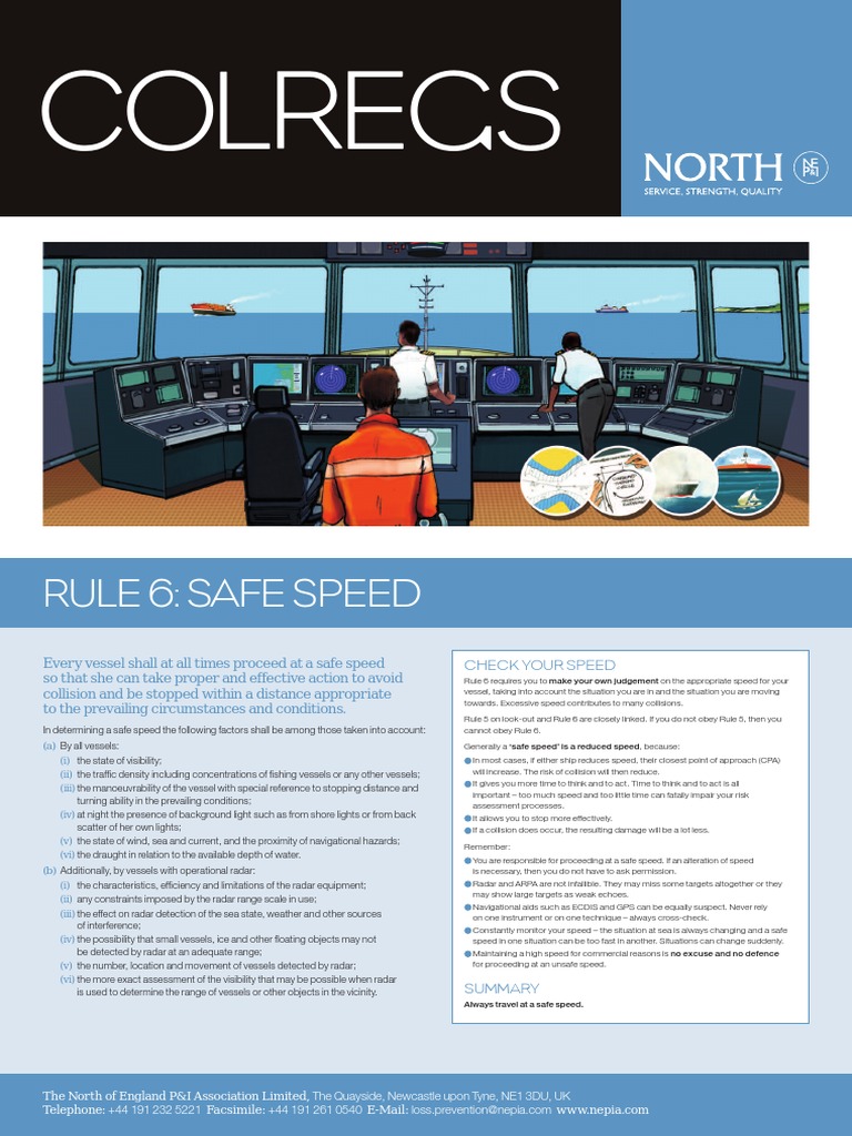 Colregs Rule 06 Safe Speed PDF | PDF | Radar
