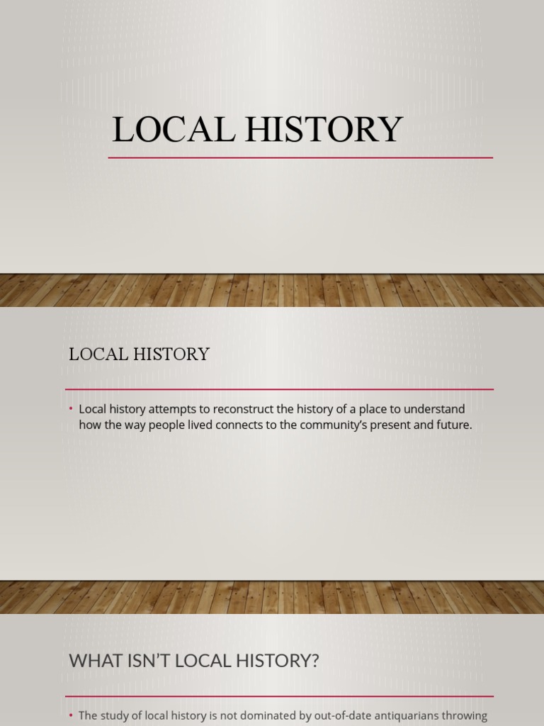Local History | PDF | Historian | Cognition