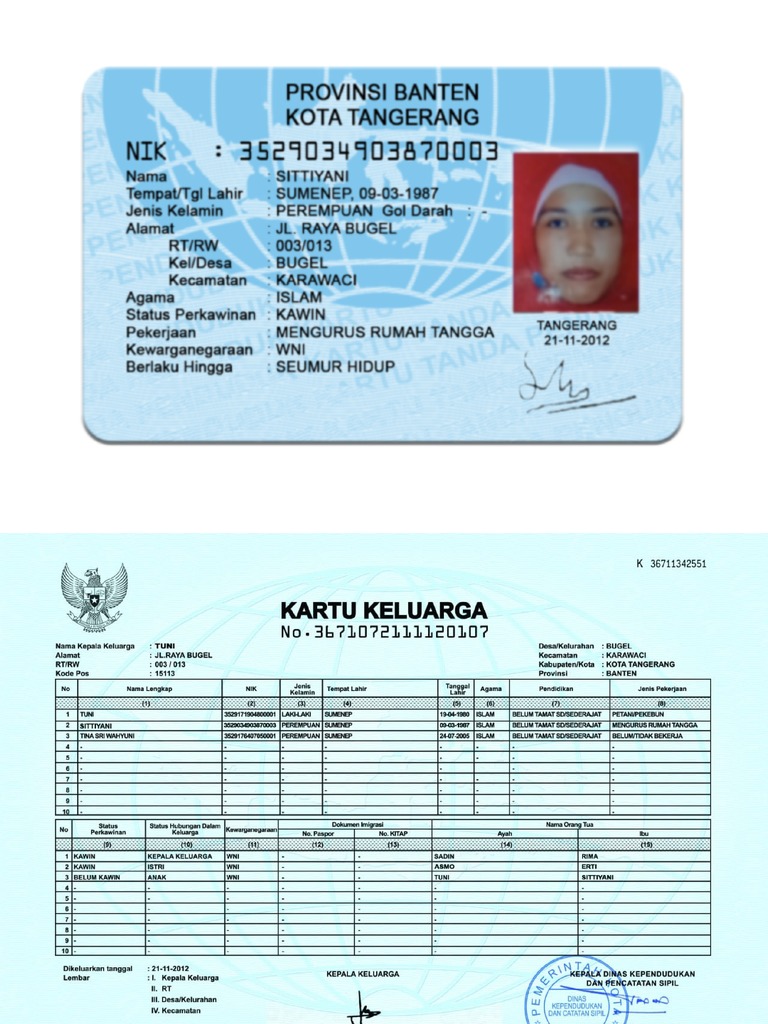 KTP KK Sittiyani | PDF