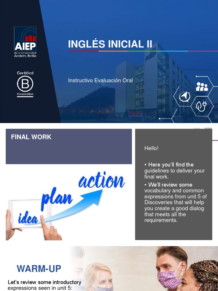 Actividad Oral Inglés ING401 | PDF