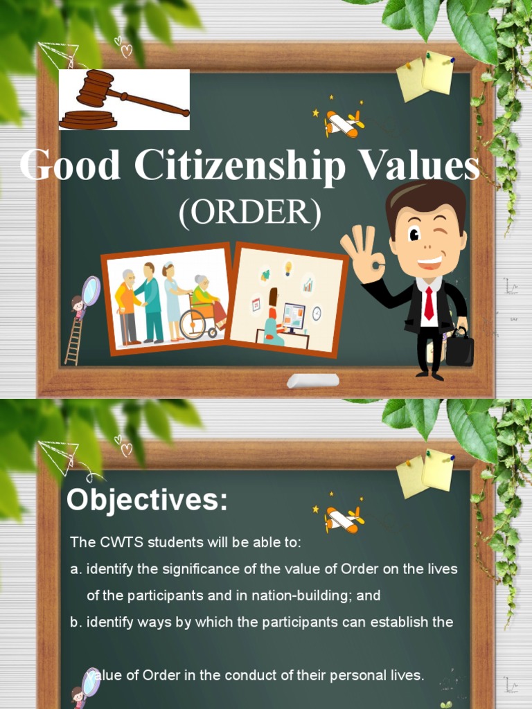 Good Citizenship Values: (Order) | PDF