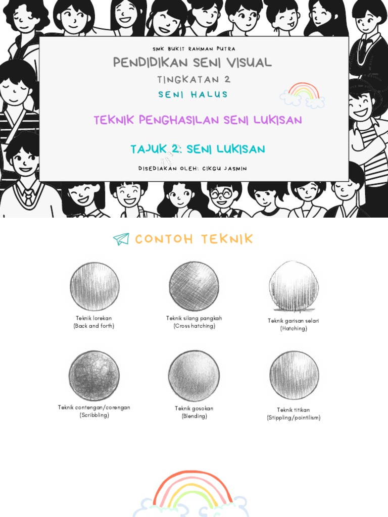 Teknik Lukisan untuk Tingkatan 2 | PDF | Metode & Bahan Ajar | Seni