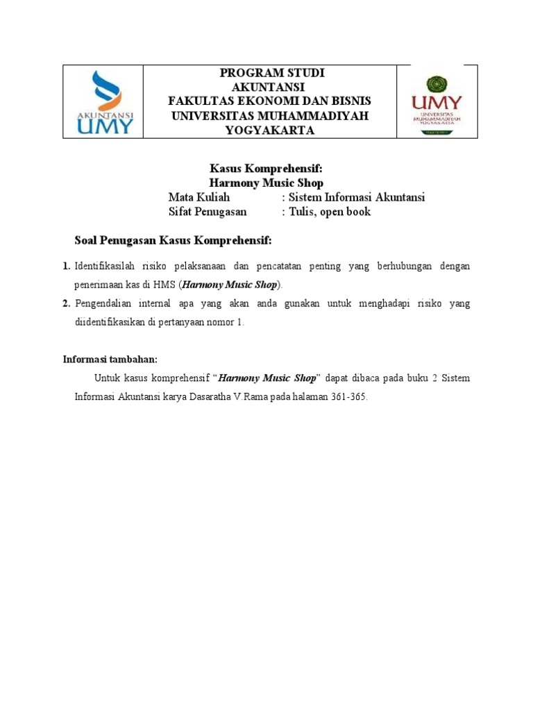Penugasan SIA (Kasus Komprehensif) | PDF