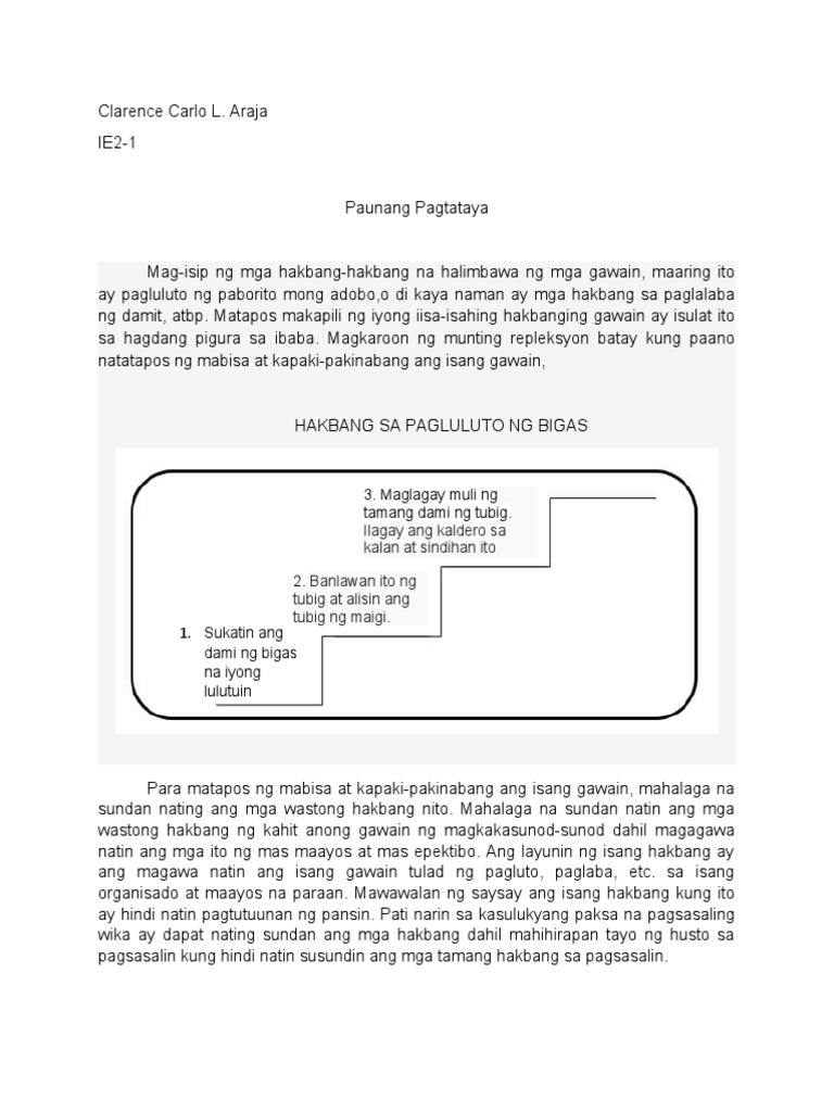 Paunang Pagtataya #8 (Modyul 2, Aralin 4) | PDF