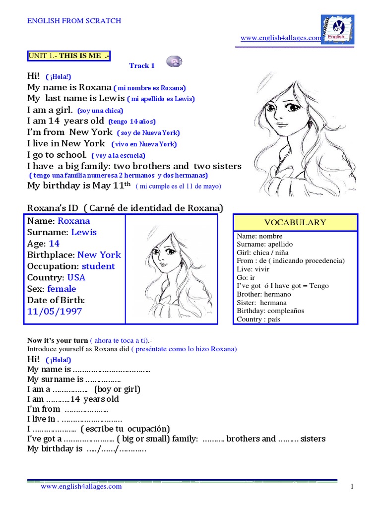 Unit 1. - This Is Me - Esta Soy Yo | PDF | Language Arts & Discipline