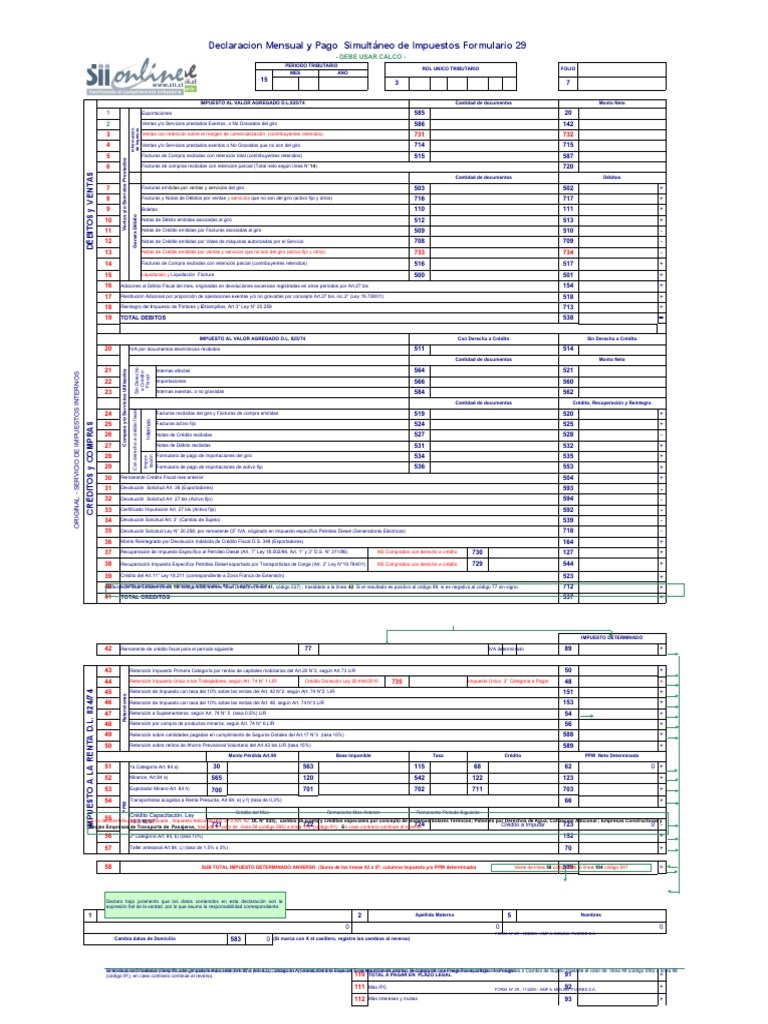 Formulario 29 Modelo | PDF | Impuestos | Microeconomía