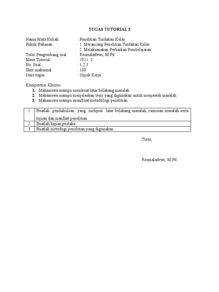 Tugas Tutorial 2 2021..2 | PDF