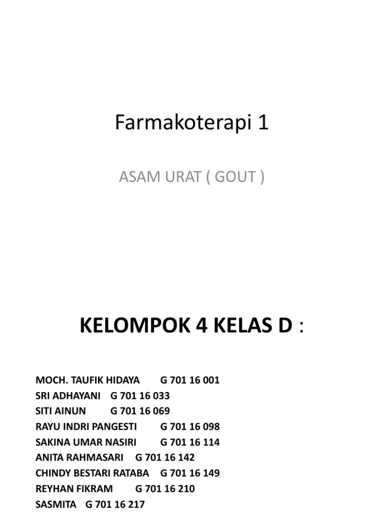 Farmakoterapi 1 OA | PDF