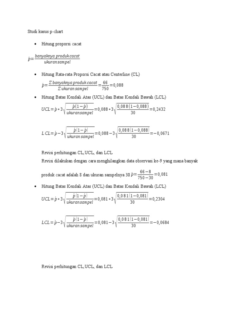 SKM MANUAL (Menghitung P-Chart) | PDF | Metode & Bahan Ajar