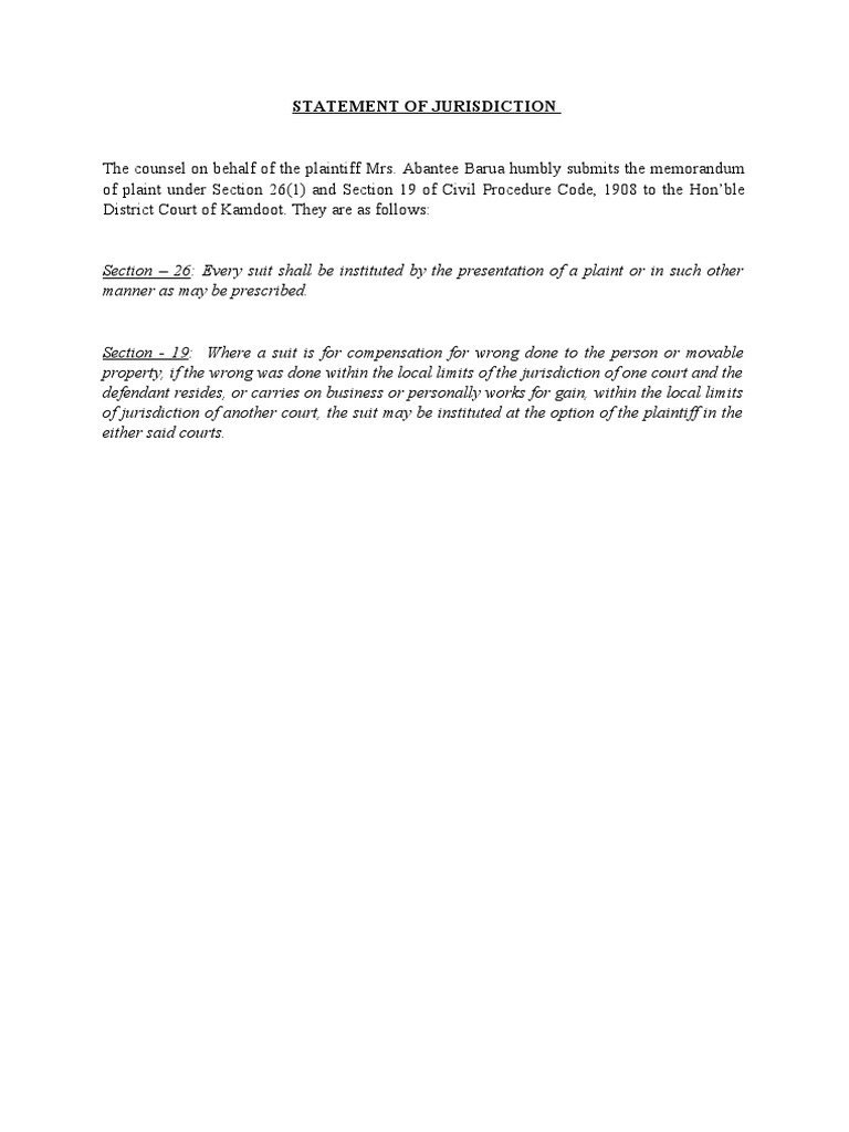 Statement of Jurisdiction | PDF