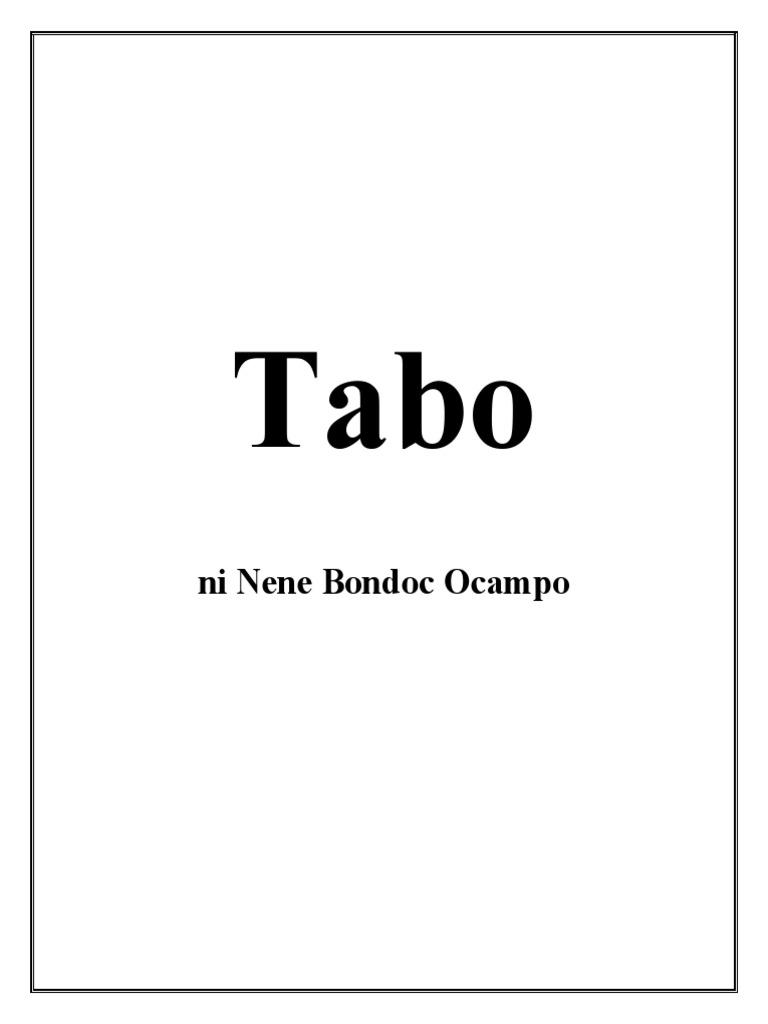 Tabo | PDF