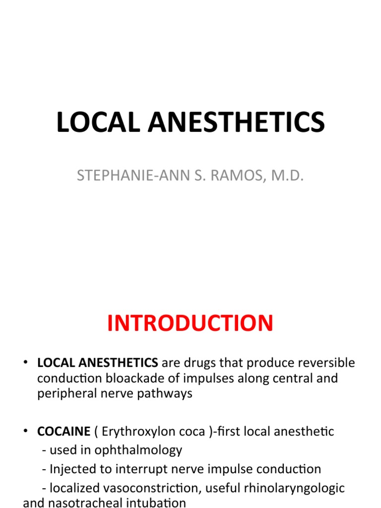 Local Anesthetics 2020 | PDF | Anesthesia | Clinical Medicine