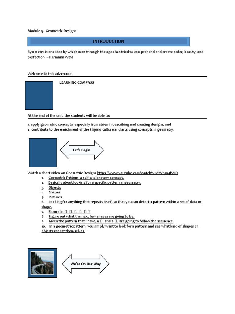 Exploring Geometric Designs Through Symmetry, Tessellations, and ...