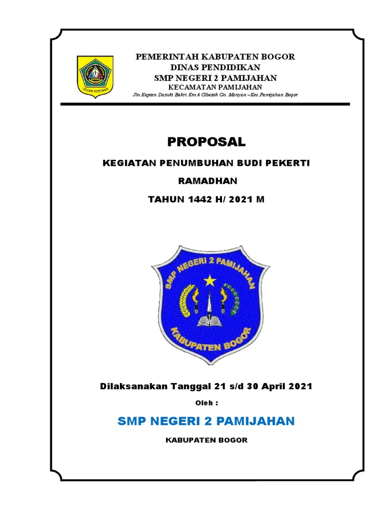 Proposal Sanlat SMPN 2 Pamijahan | PDF
