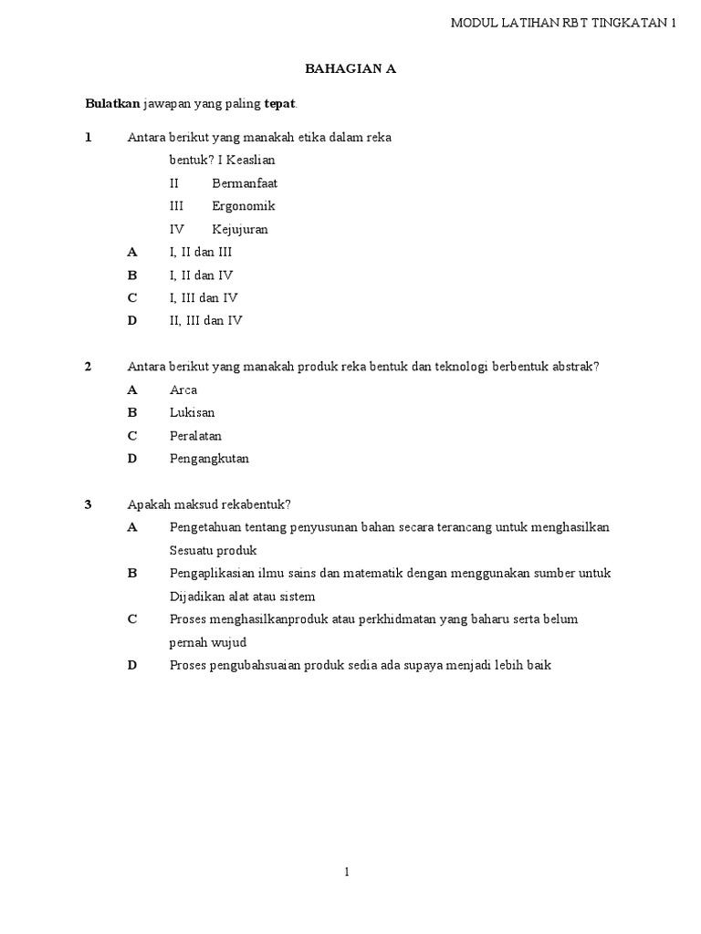 Modul RBT T1 | PDF | Seni
