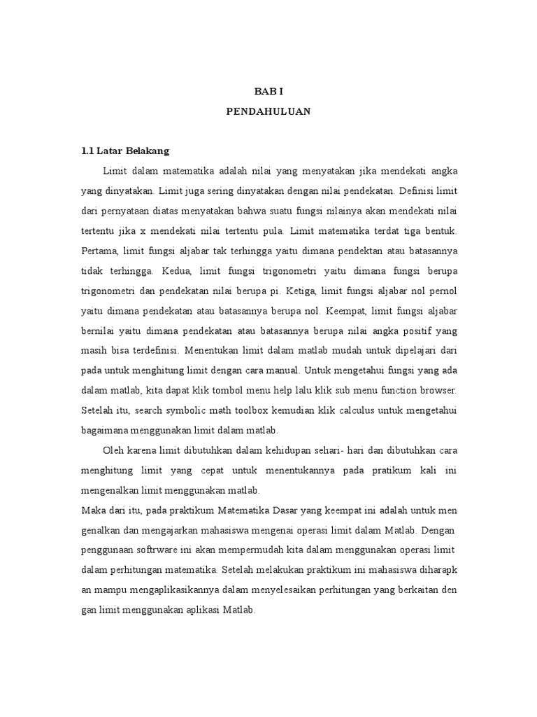 Kalkulus Limit | PDF