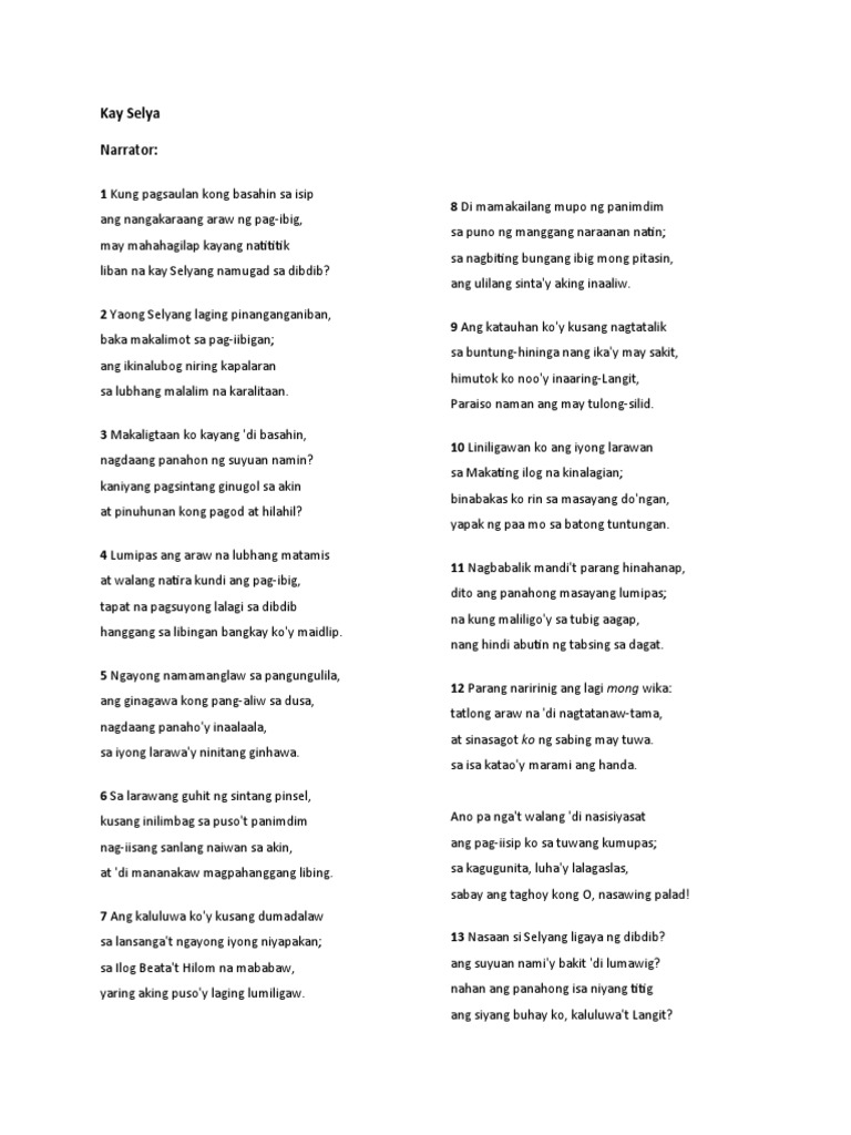 Florante at Laura Script | PDF