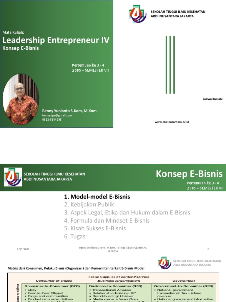 Konsep E-Bisnis | PDF