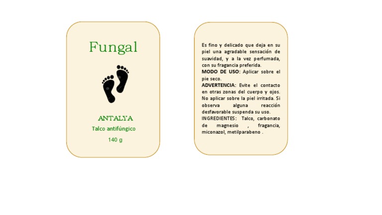 Talco para Pies Antimicotico | PDF