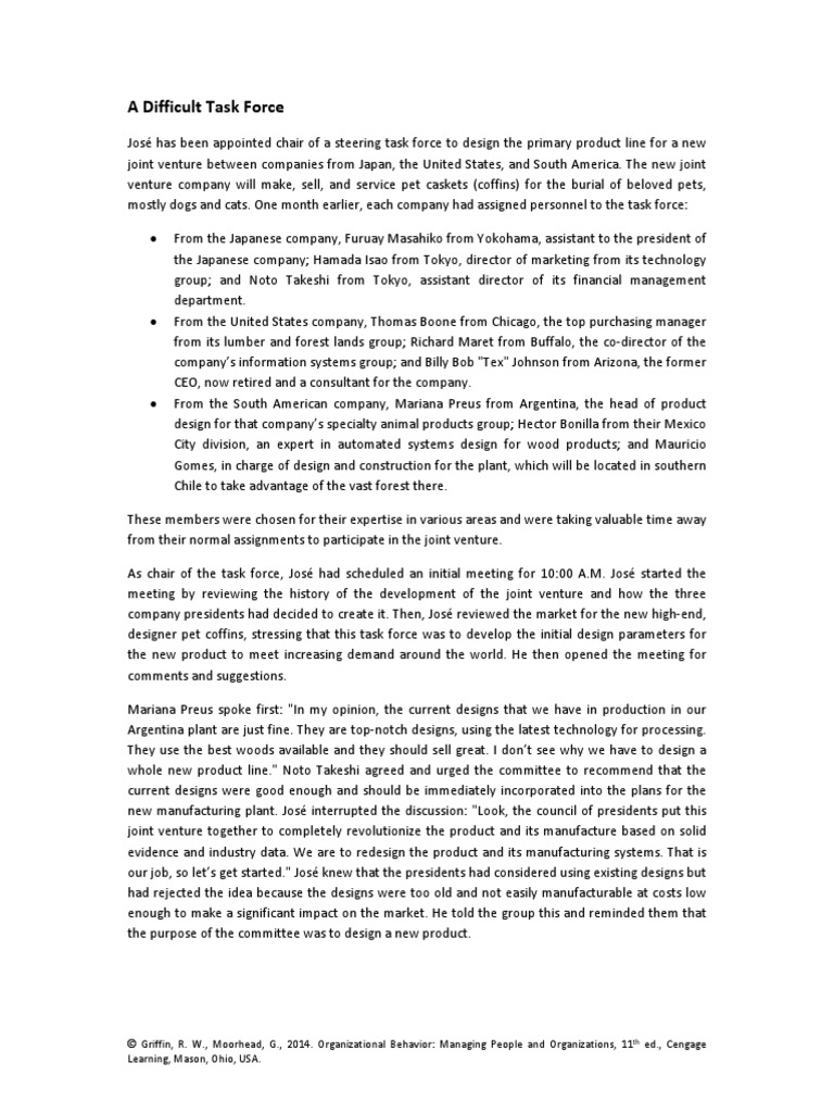 CS3 A Difficult Task Force | PDF