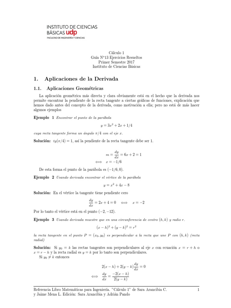 Aplicaciones de La Derivada | PDF | Derivado | Velocidad