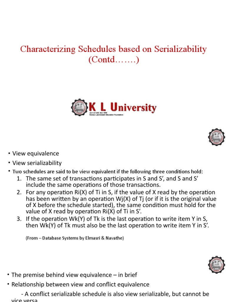 Schedule Based On Serializability | PDF
