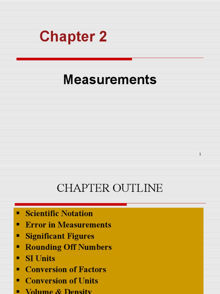 Chapter 2 Lecture | PDF | Significant Figures | Accuracy And Precision