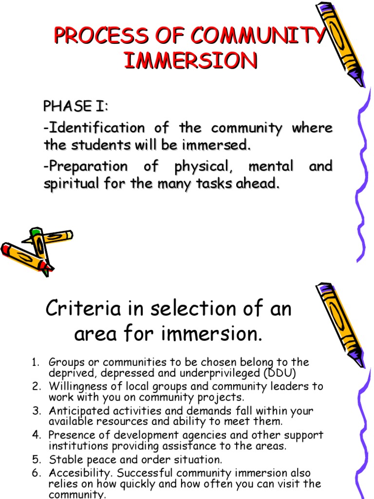 Process of Community Immersion | PDF | Community | Needs Assessment