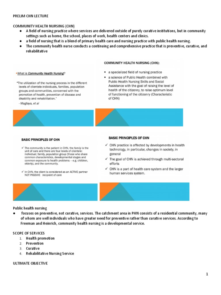 PRELIM CHN LECTURE Handouts | PDF | Health Care | Family